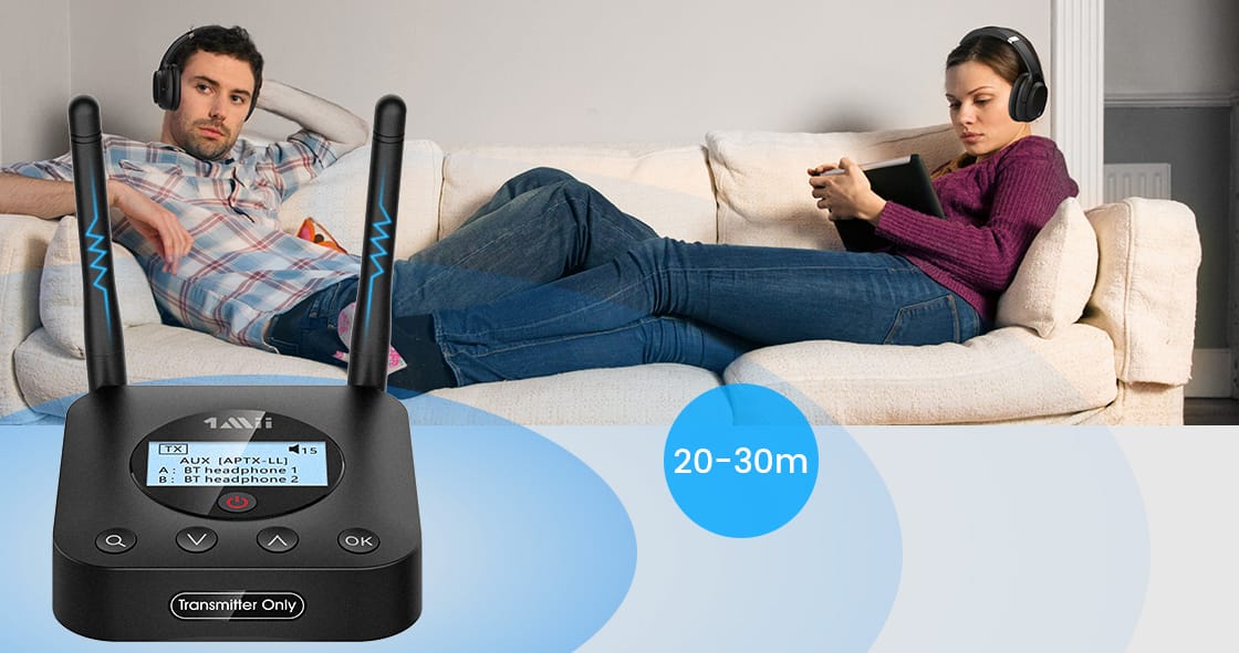 Transmiter audio Bluetooth 5.2 1Mii TX 50m B06TX plus - archiwum Arena.pl