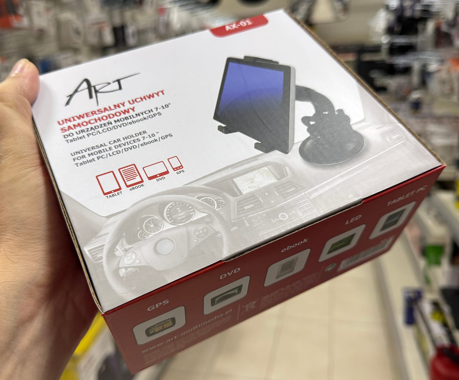 Kup Uniwersalny uchwyt samochodowy na tablet 7-10" ART. AX-01 szyba ...