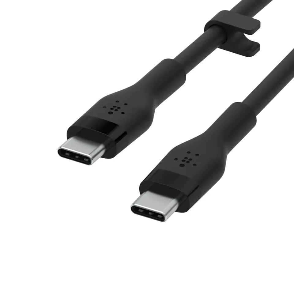 Kabel BoostCharge USB-C do USB-C 2.0 silikonowy 1m, czarny | Wasserman.eu