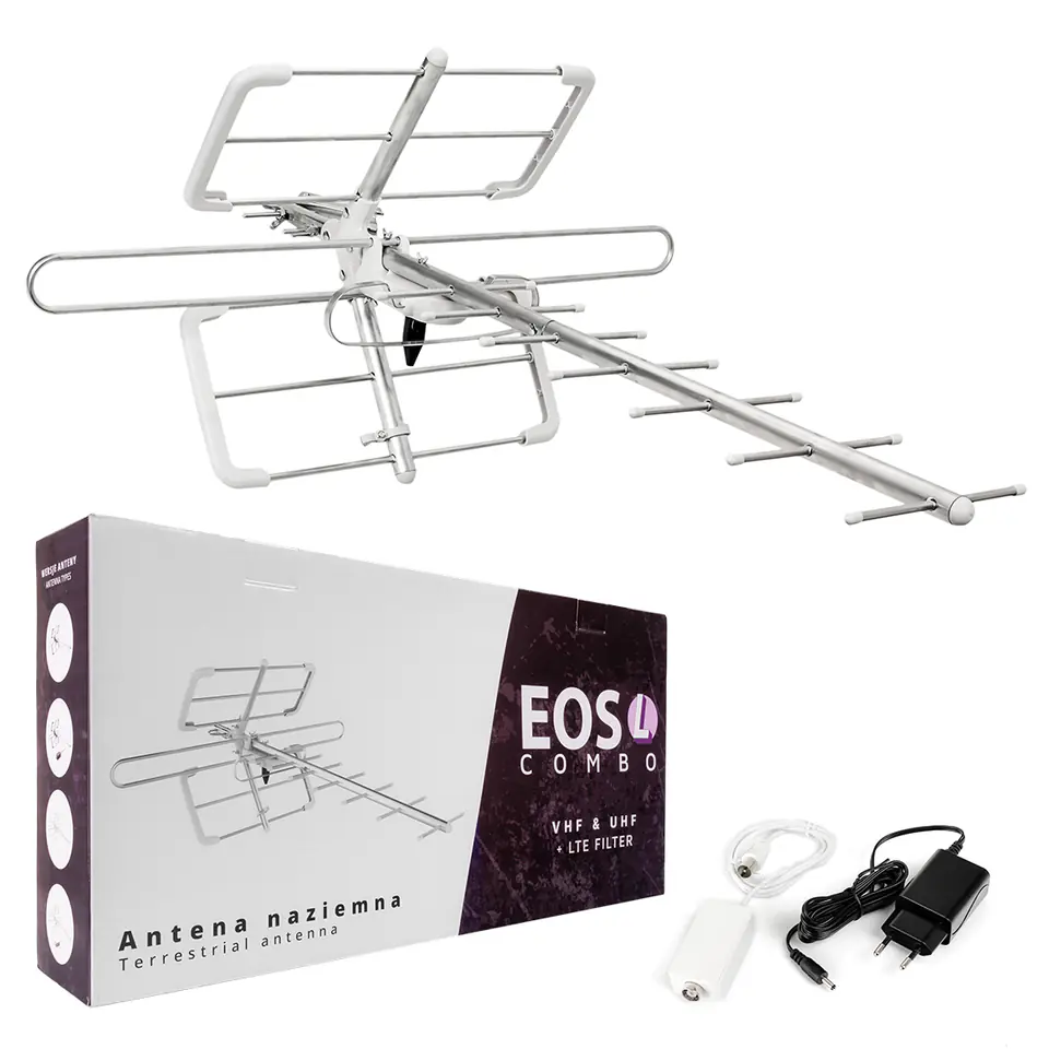 DVB-T Antenna Spacetronik EOS L Combo White Active | Wasserman.eu