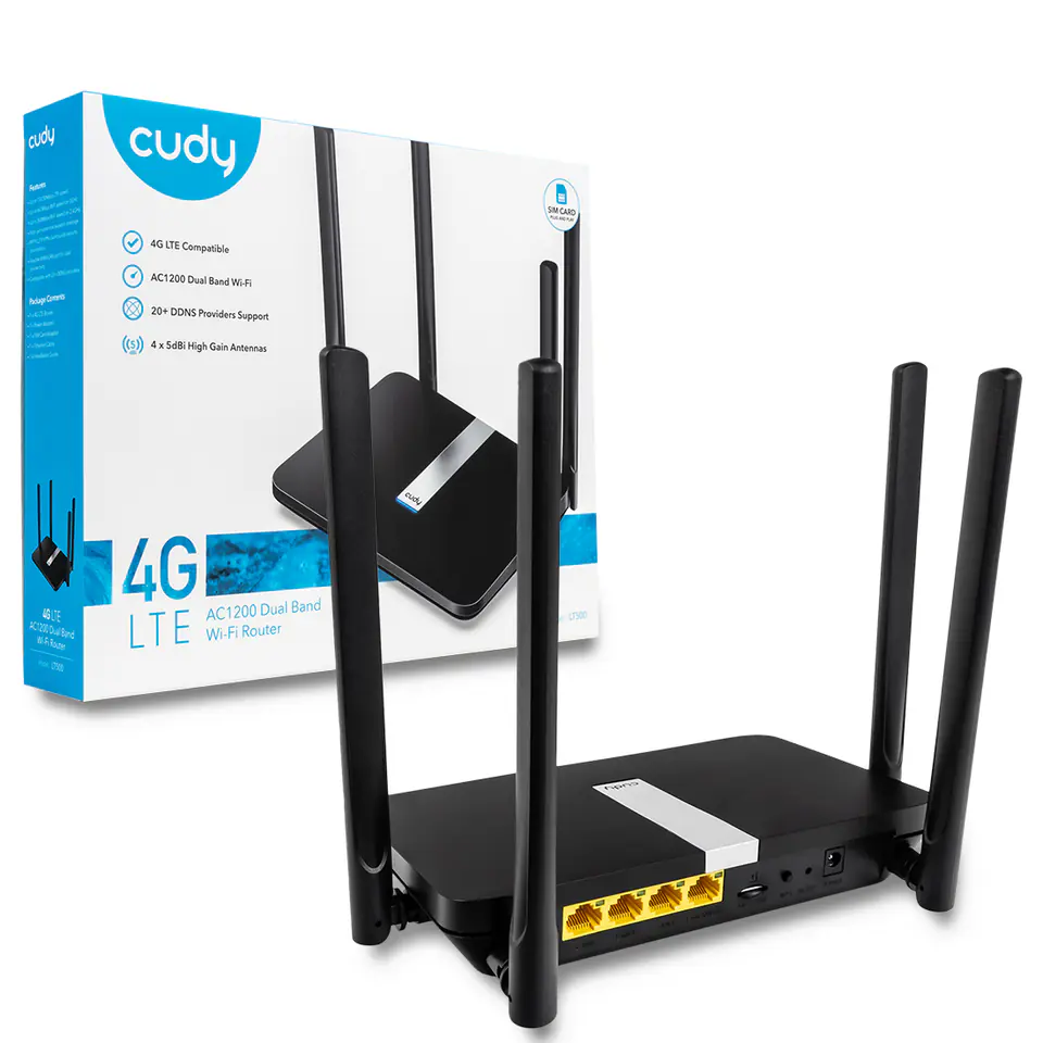 Router Cudy LT500 4G LTE LAN/WAN Wi-Fi 5 AC1200 | Wasserman.eu