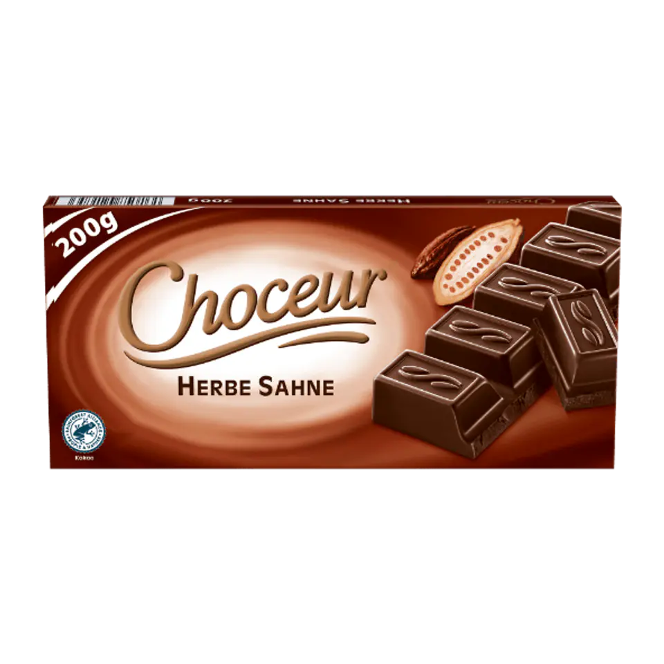 Choceur Herbe Sahne Dark Chocolate 200 g | Wasserman.eu
