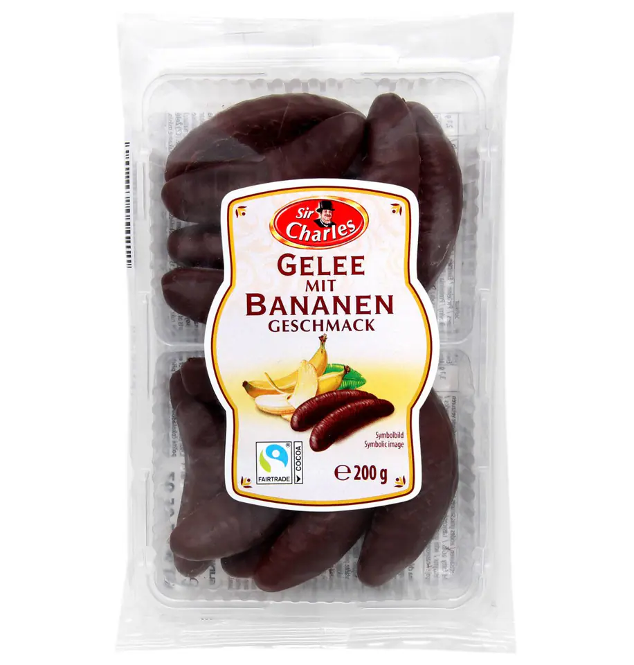 SirCharles Jelly in Chocolate with Banana Flavor 200 g | Wasserman.eu