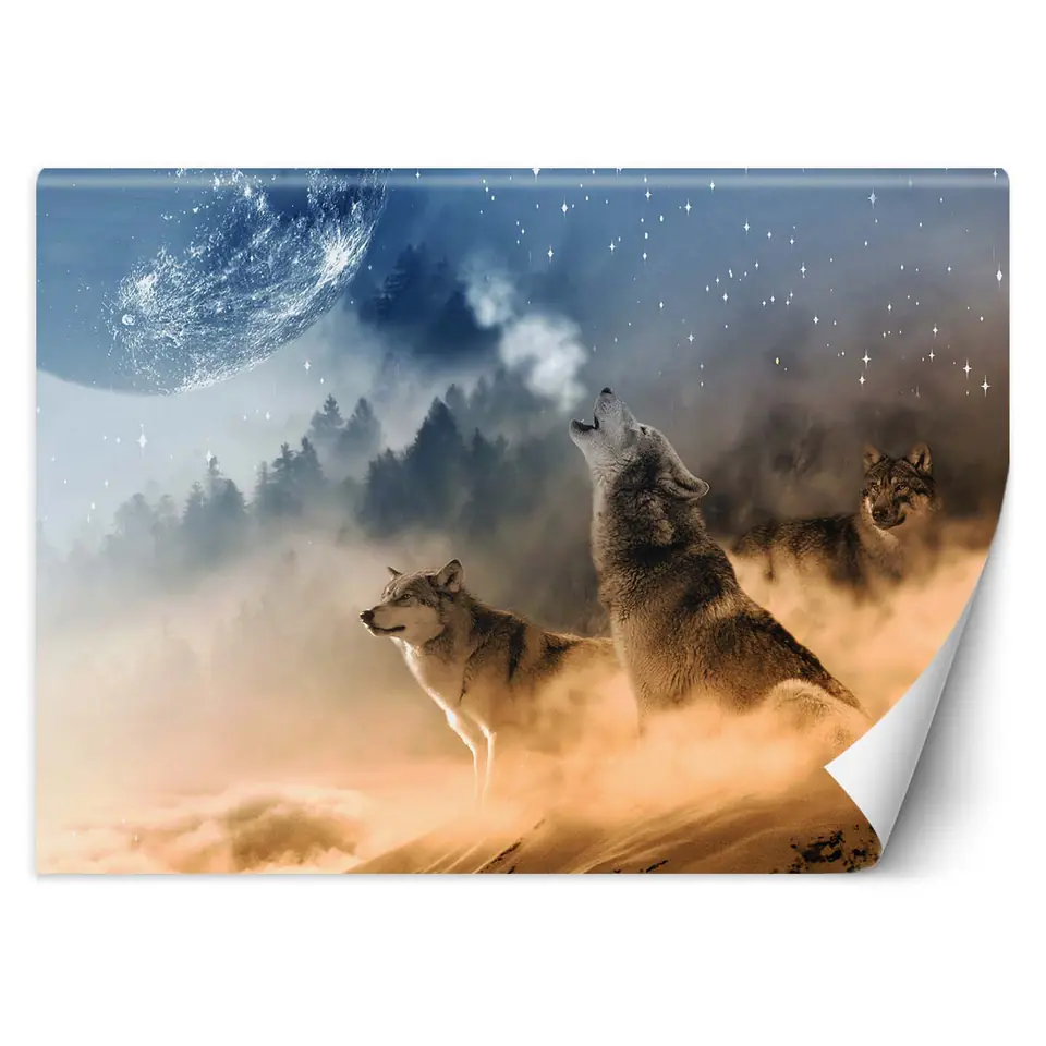 Wall mural, Howling wolves Size 400x280 | Wasserman.eu