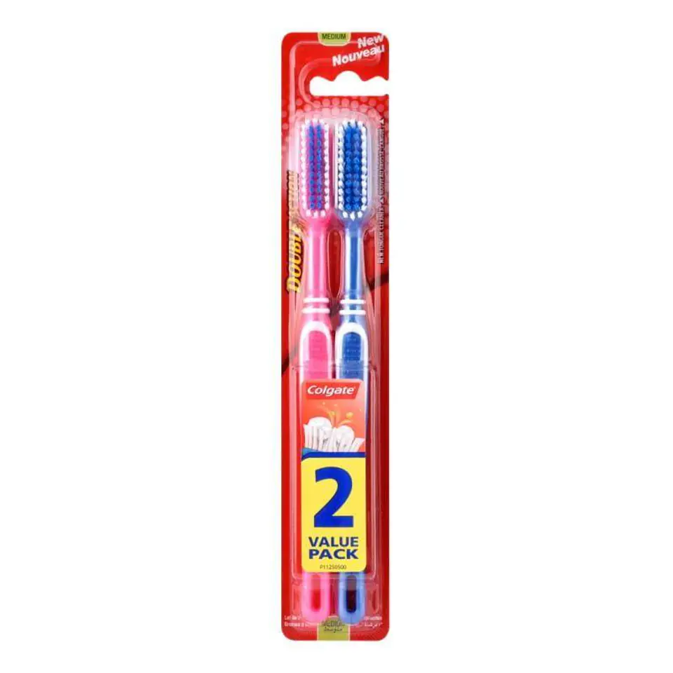Colgate Toothbrush Double Action Medium 2 pcs. | Wasserman.eu