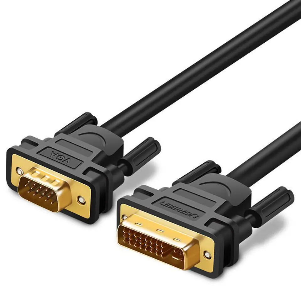 DVI cable (24+5) to VGA UGREEN DV102, FullHD, unidirectional, 2m black ...