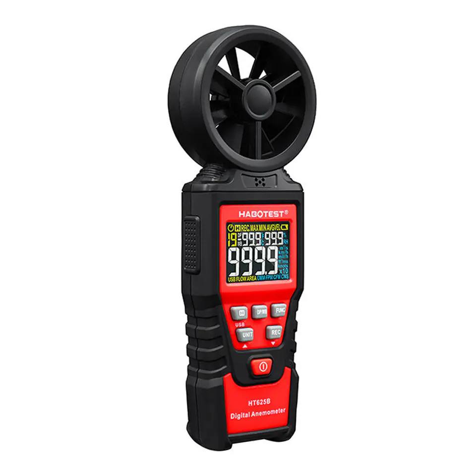 Habotest HT625B digital anemometer wind speed meter, USB | Wasserman.eu