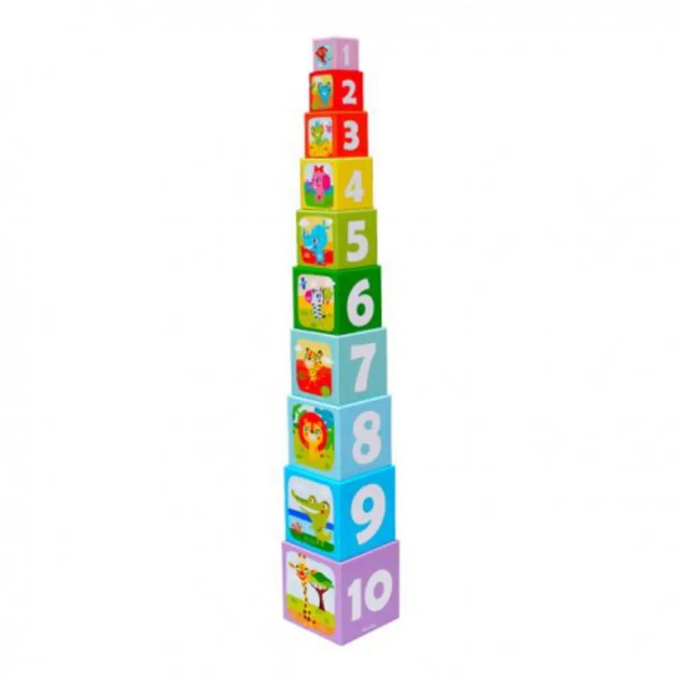 Cardboard tower, pyramid, 10 bricks, safari, | Wasserman.eu