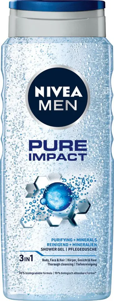 Nivea Men Pure Impact Shower Gel 500ml | Wasserman.eu