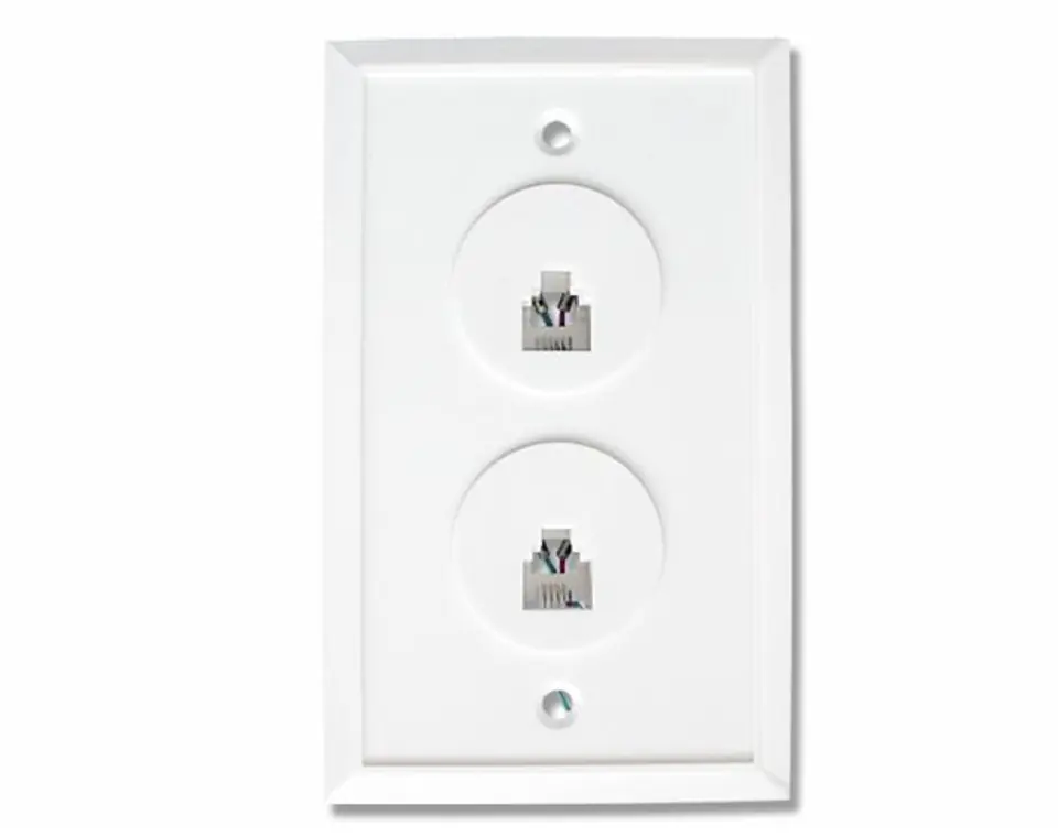 Double flush-mounted telephone socket (1LM) | Wasserman.eu