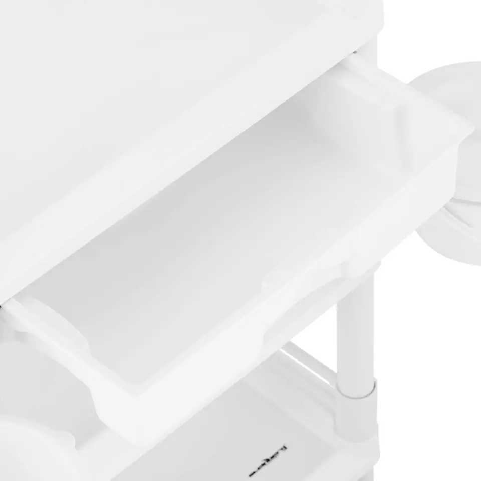 Medical laboratory treatment trolley 3 shelves 1 drawer 3 containers ...