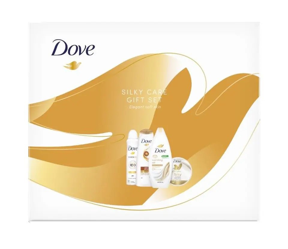 Dove Zestaw prezentowy Silky Care deo spray 150ml+żel pod prysznic ...