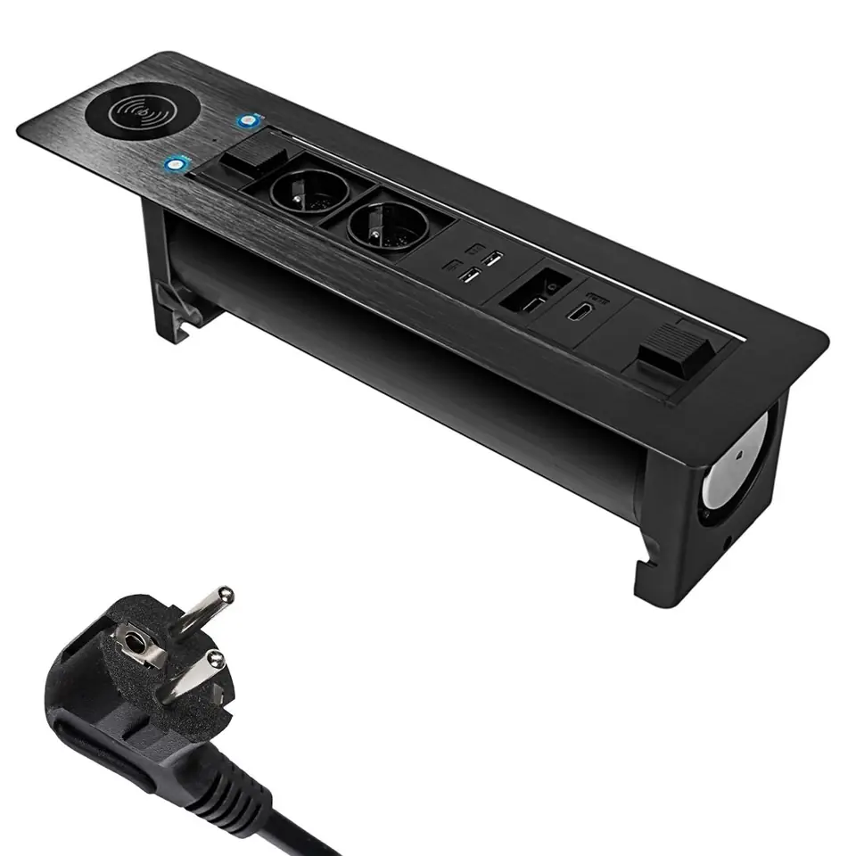 Electric worktop socket Spacetronik SPS-E27B | Wasserman.eu