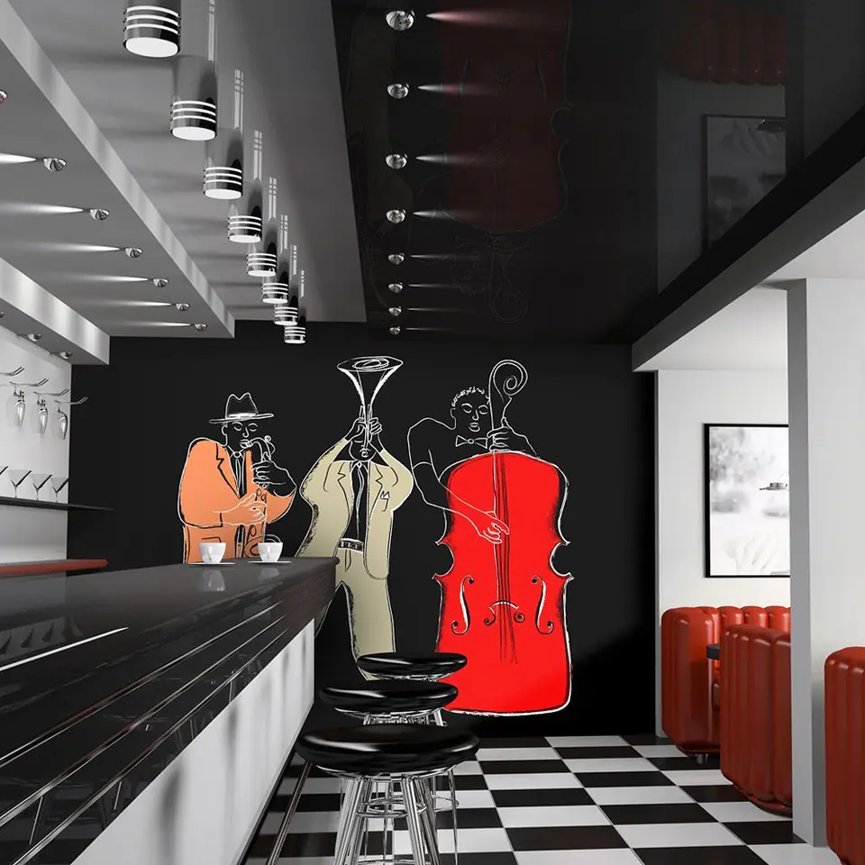 Wall mural - musical instruments (jazz) size 300x231 | Wasserman.eu