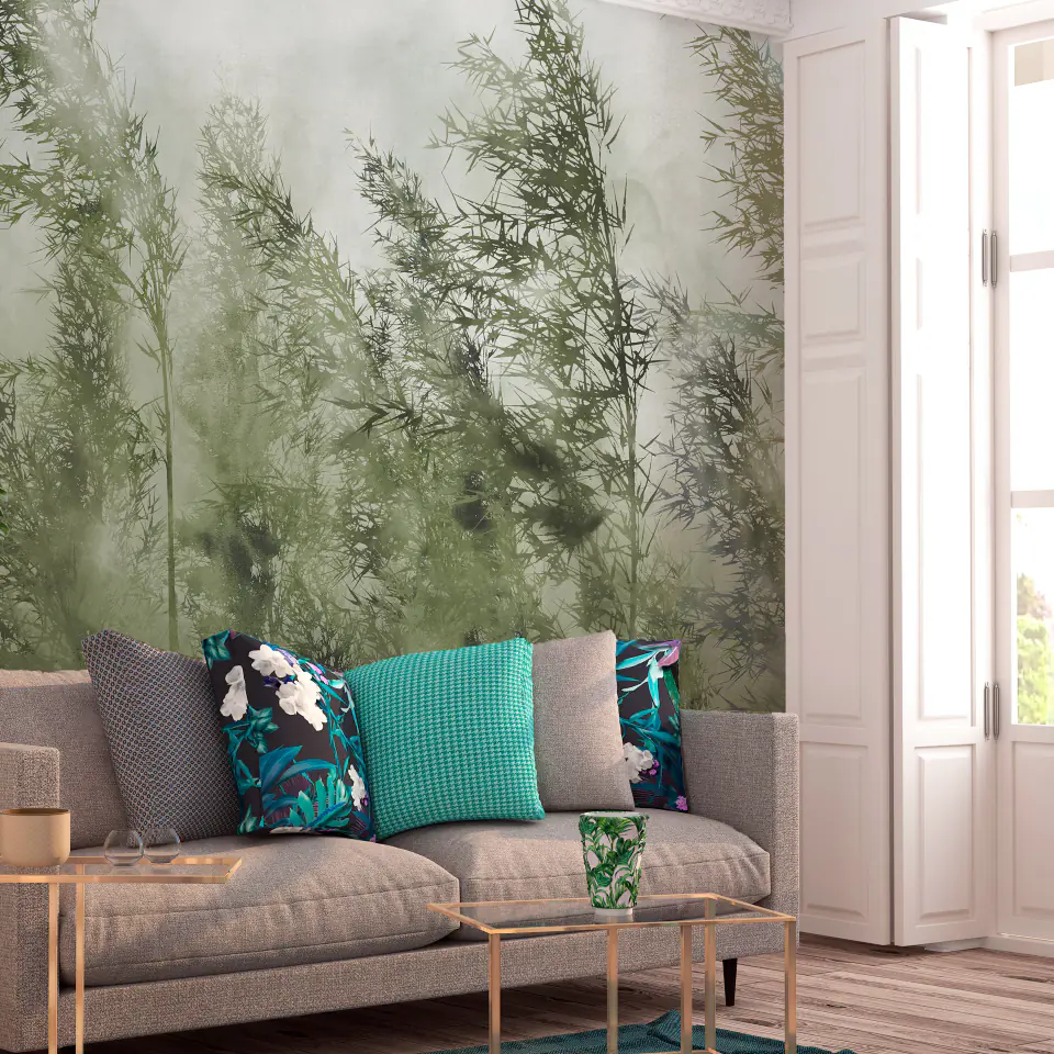 Wall mural - Tall grass - green size 100x70 | Wasserman.eu