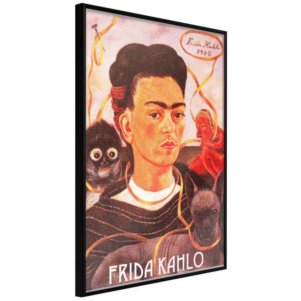 Poster - Frida Khalo – Self-portrait size 30x45, finish Frame black ...