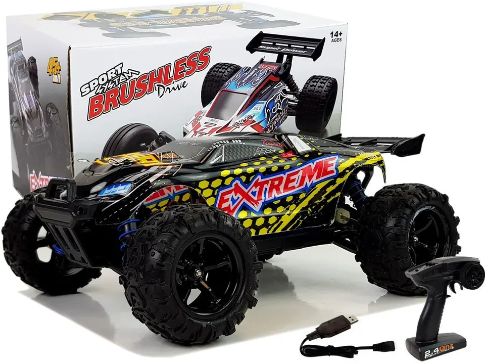Remote Controlled Racing Car 1:18 Yellow ENOZE 9302E Speed 45 km/h ...