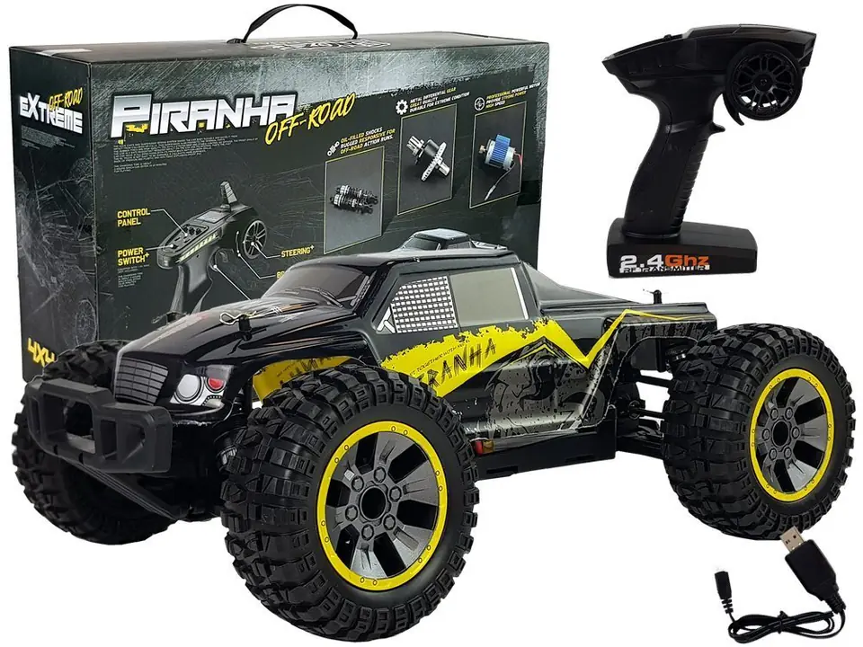 Off-road off-road remote controlled yellow 1:10 ENOZE 9200E 40 km/h Big ...