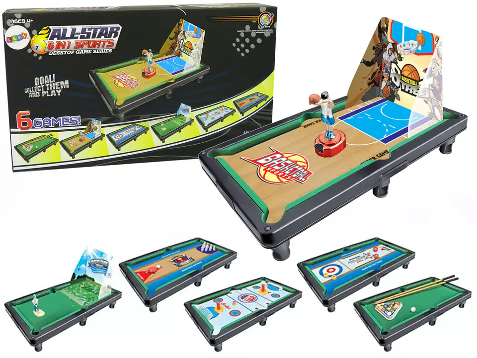 Set of 6 Sports, Skill, Basketball, Billiards, Golf | Wasserman.eu