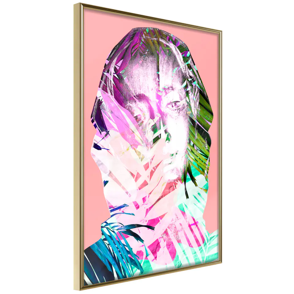 Poster - Hidden behind colors size 40x60, finish Gold frame | Wasserman.eu