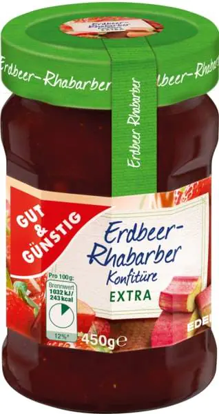 G&G Strawberry Rhubarb Extra 450 g | Wasserman.eu