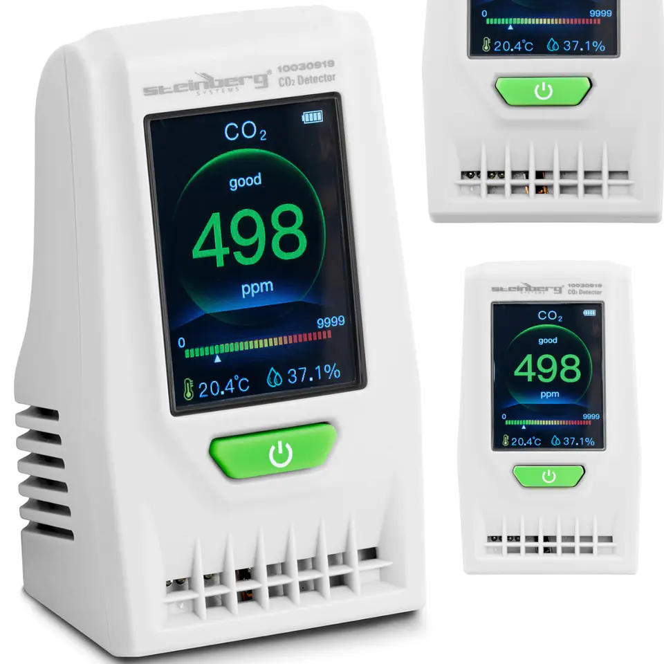 CO2 Carbon Dioxide Meter Humidity Temperature With Date And Time 0.1 ...