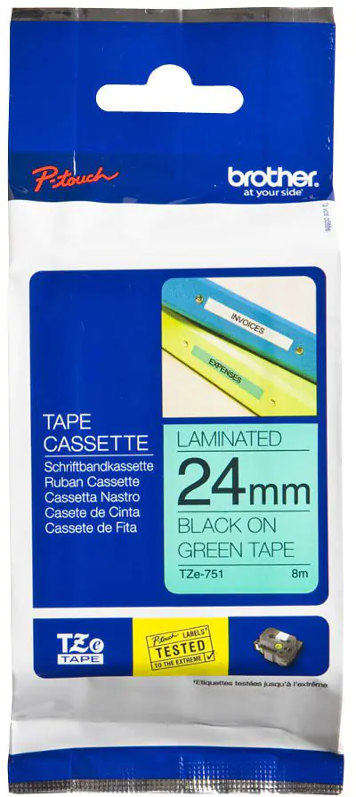 BROTHER Tape Laminated Black TZe-751 | Wasserman.eu