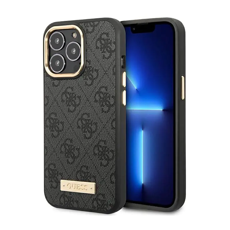 Guess 4G Logo Plate MagSafe - iPhone 14 Pro Max Case Black | Wasserman.eu