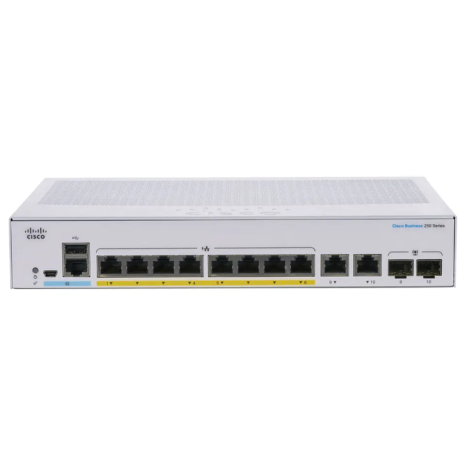 Cisco CBS250-8PP-E-2G-EU network switch Managed L2/L3 Gigabit Ethernet ...