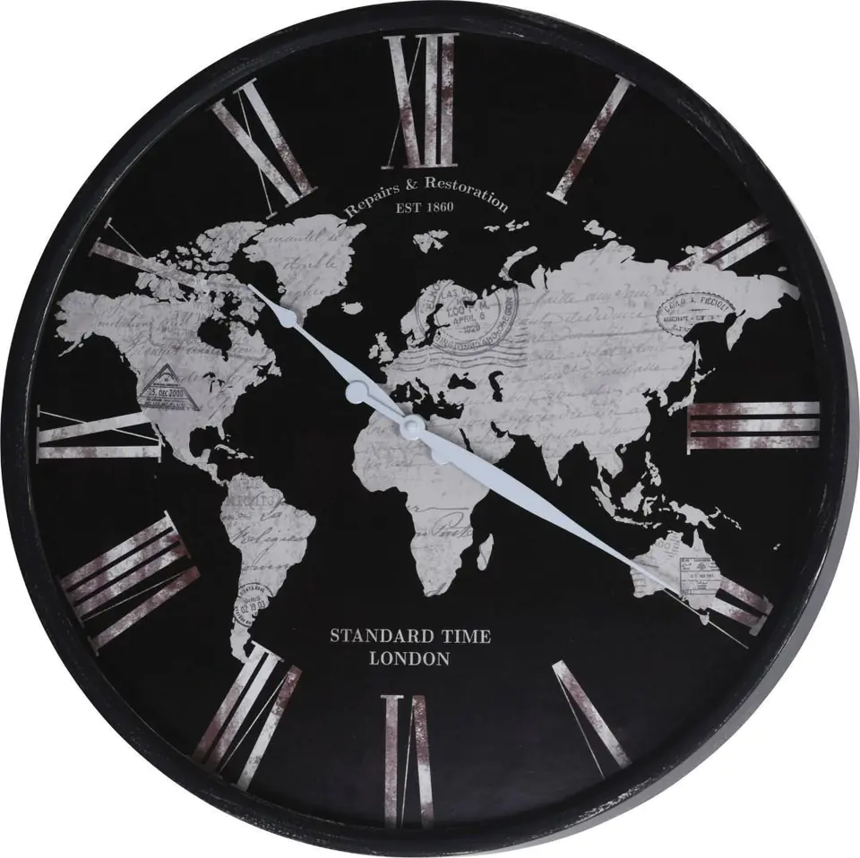 Large Wall Clock World Map 57 cm | Wasserman.eu