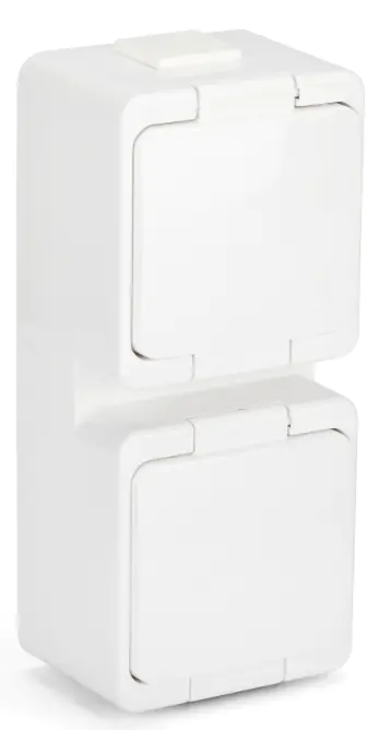 DOUBLE SURFACE-MOUNTED ELECTRICAL SOCKET HERMETIC | Wasserman.eu