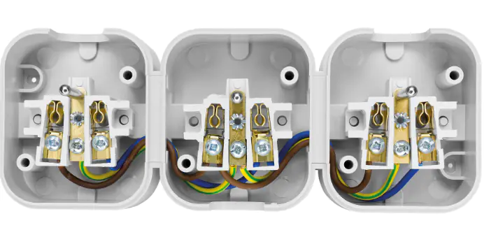 DOUBLE SURFACE-MOUNTED ELECTRICAL SOCKET HERMETIC | Wasserman.eu