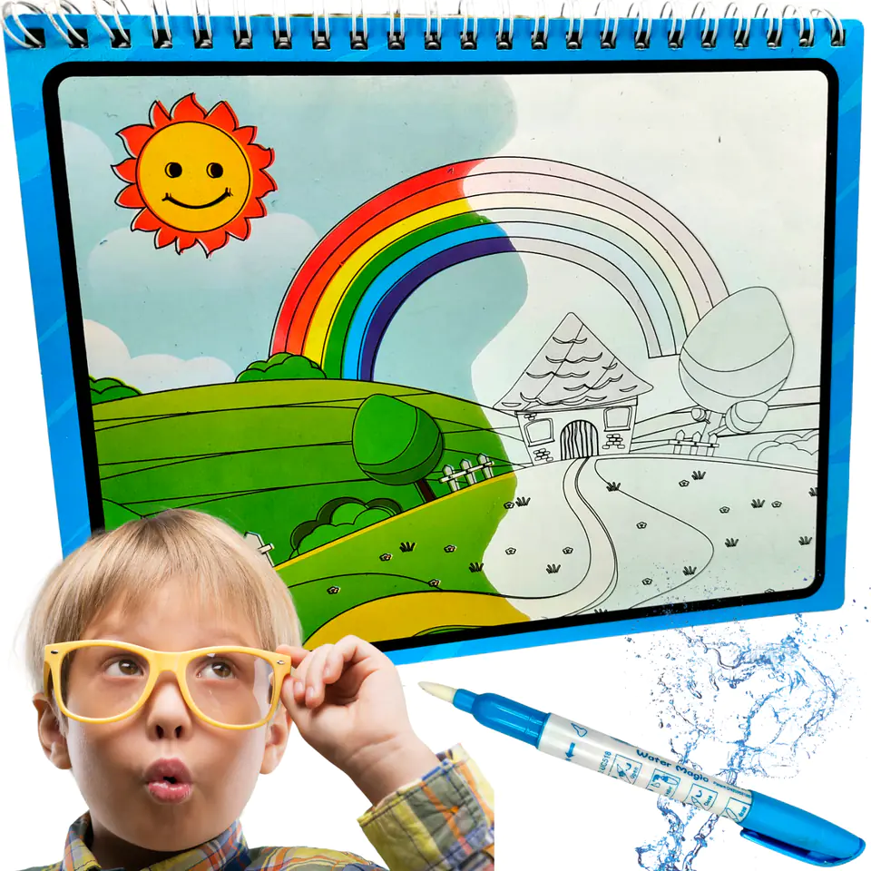 WATER COLORING PAGE WITH MARKER MULTIPLE PAINTING | Wasserman.eu