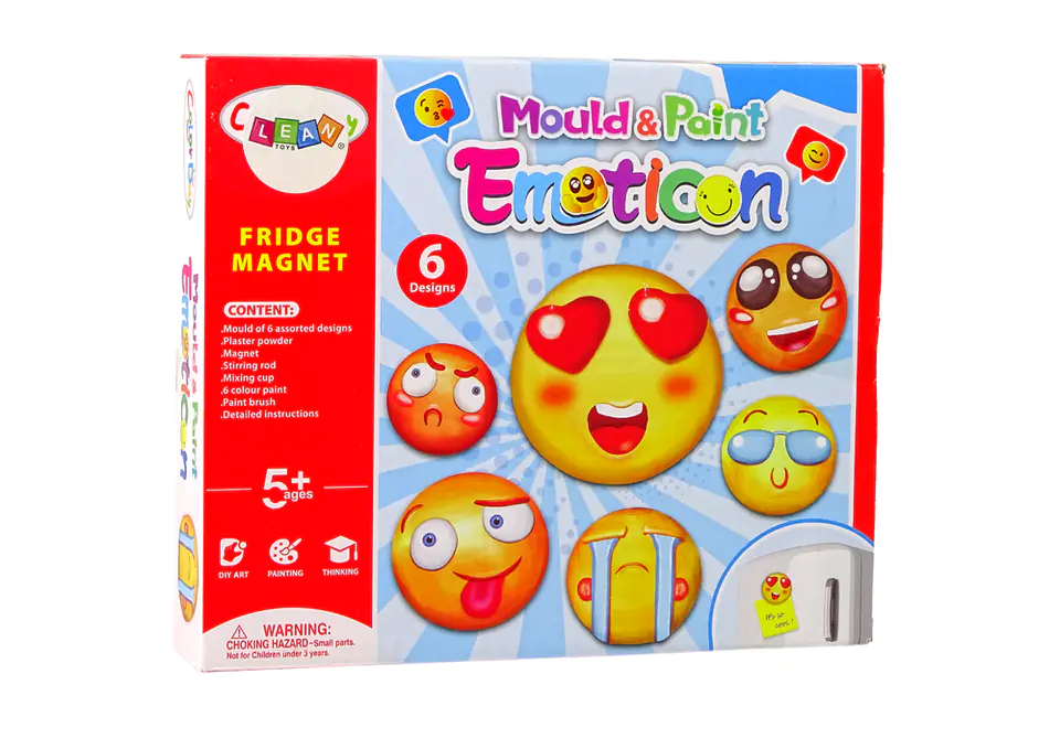 DIY Emoji Paint Kit Smiley Faces Plaster Magnets | Wasserman.eu
