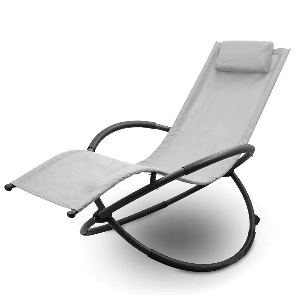 Armchair Garden rocker for terrace, balcony, light and solid deckchair ...