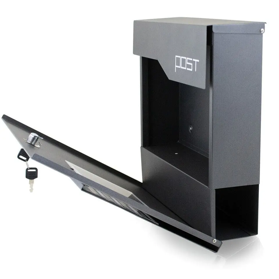 Modern POST Letter Box with a newspaper for advertisements and leaflets ...