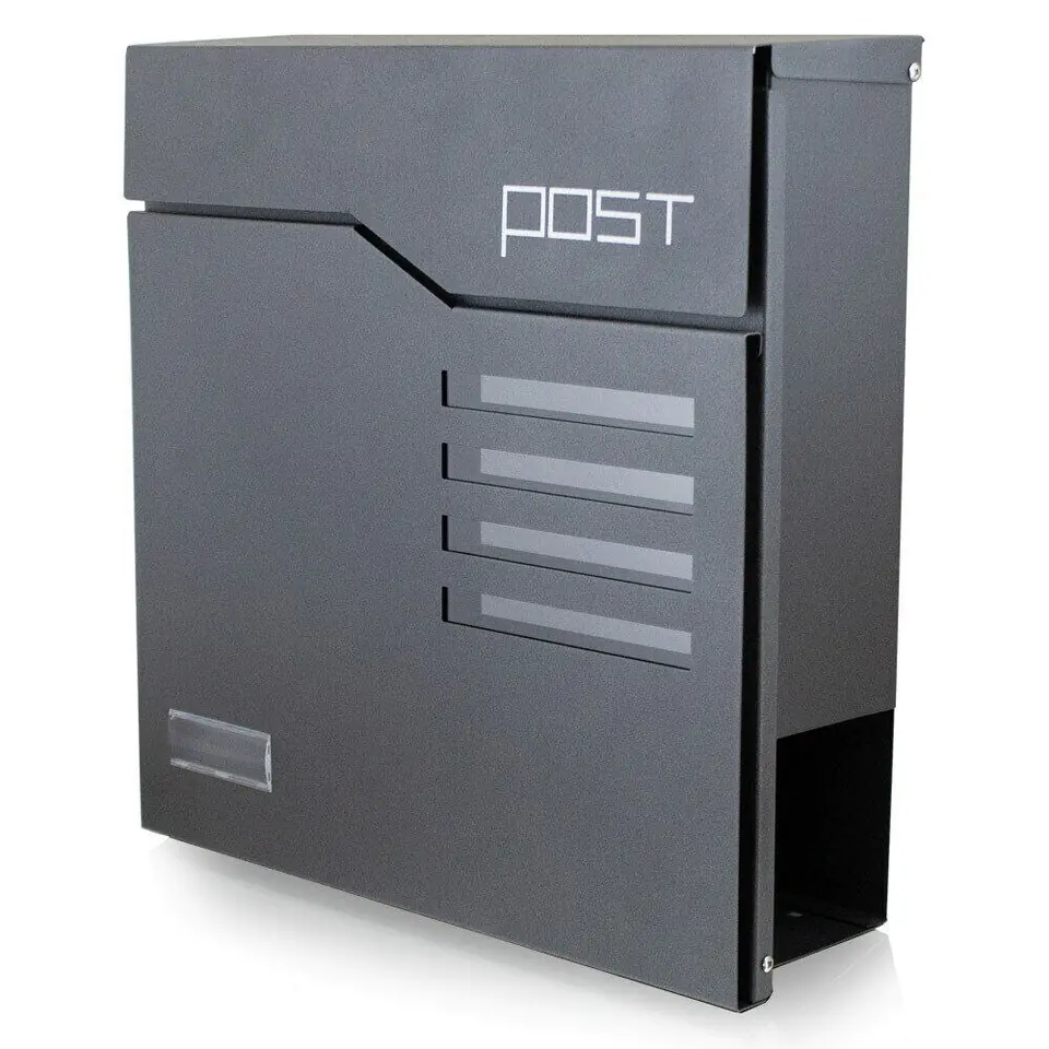 Modern POST Letter Box with a newspaper for advertisements and leaflets ...