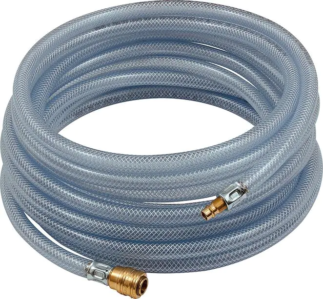 PVC hose set with connectors and bushing plug 20m,6x3mm,transparent ...