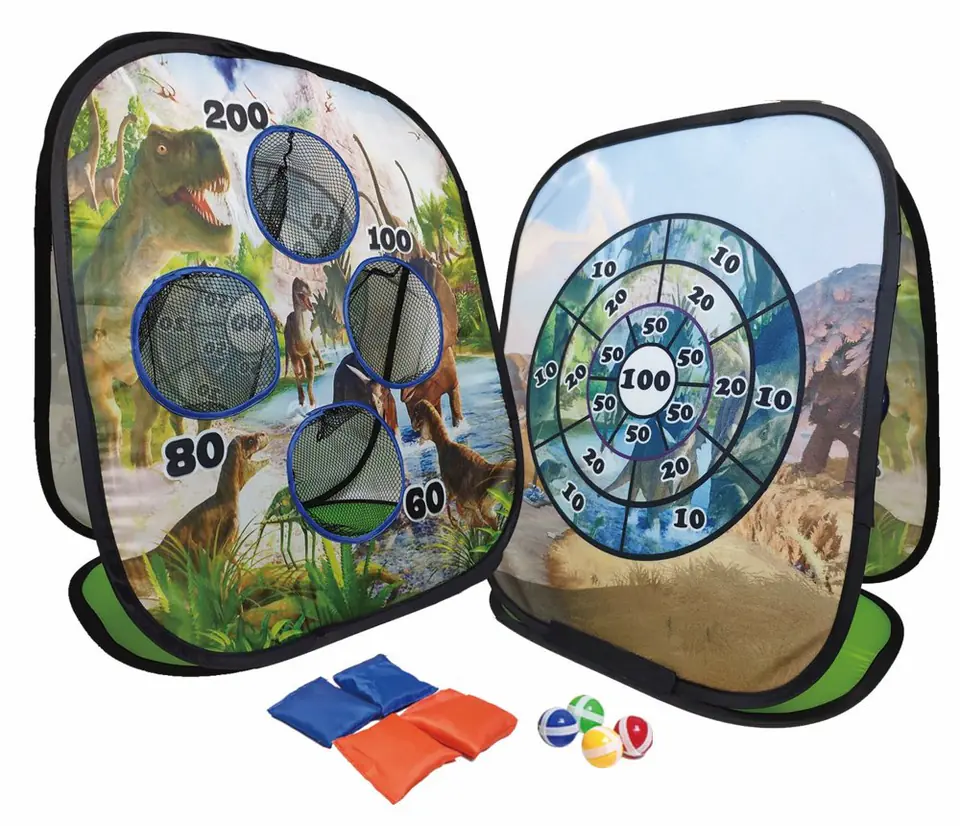Arcade Game 2in1 Shield Throw to Target Bags Velcro Balls Dinosaurs ...