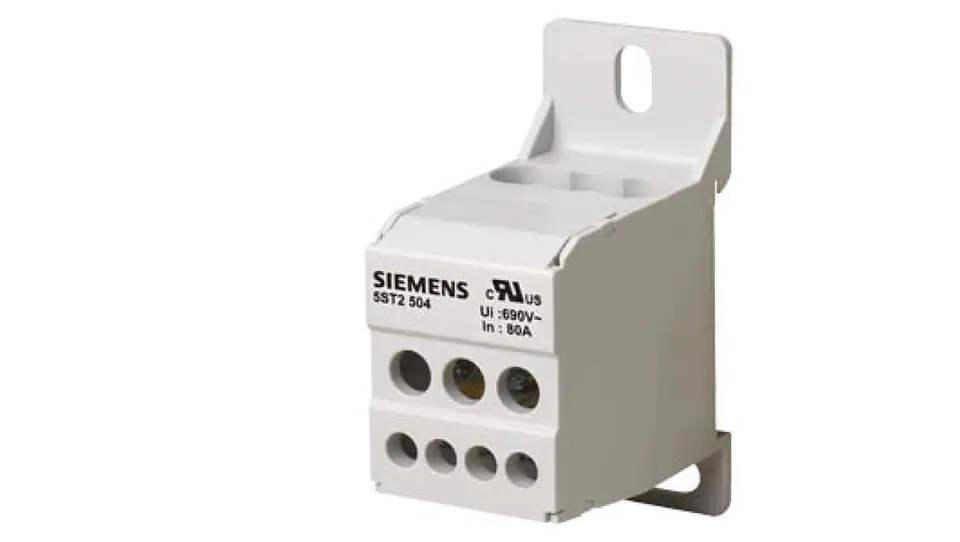 Blok rozdzielczy 80A 1P 690V 1x16mm2 8x10mm2 DIN 5ST2504 | Wasserman.eu