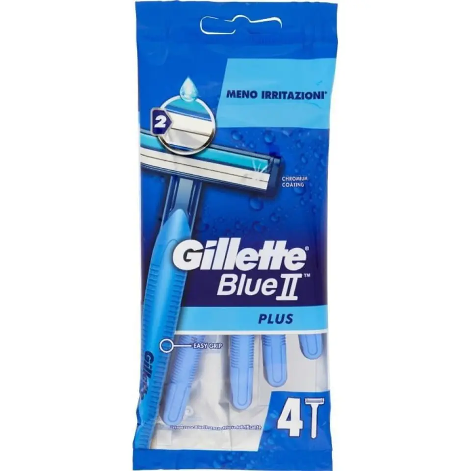Gillette Blue II Plus Disposable Men's Shavers 4pcs | Wasserman.eu