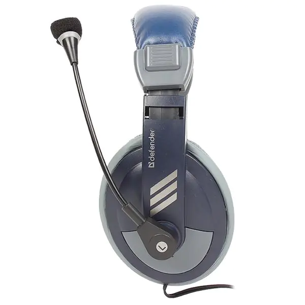 Defender Gryphon 750, headphones with microphone, volume control, blue ...