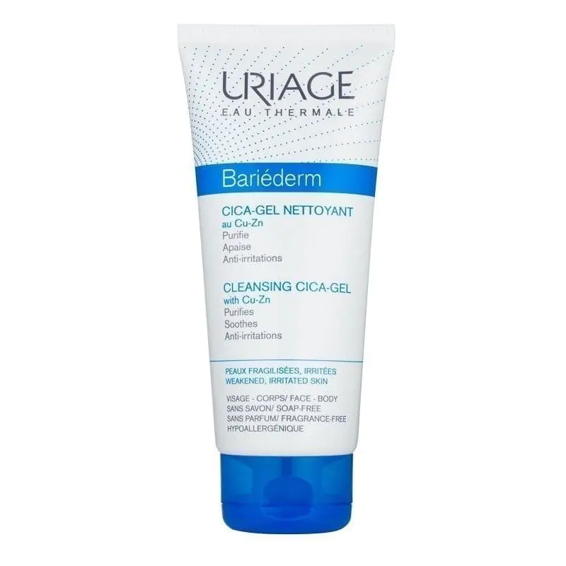 Uriage Bariederm Cleansing Cica-Gel face and body wash gel 200ml ...