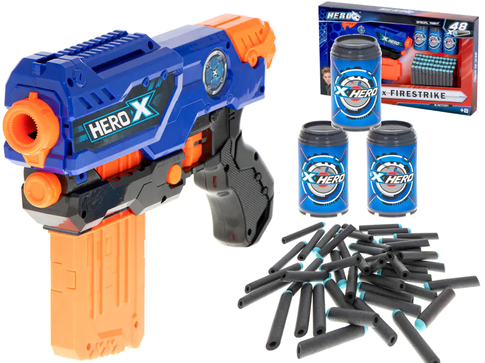 Foam machine arrow gun + magazine + 3 targets + 48 arrows | Wasserman.eu