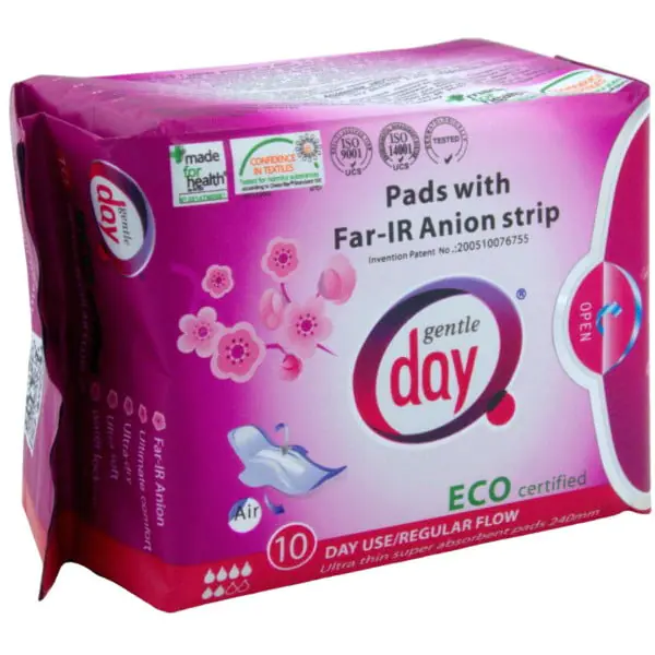Gentle Day Pads With Far-IR Anion Strip Sanitary Napkins For Day With ...