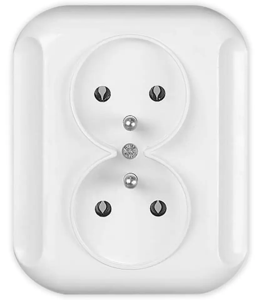 Double flush-mounted socket with grounding GPt-6t | Wasserman.eu