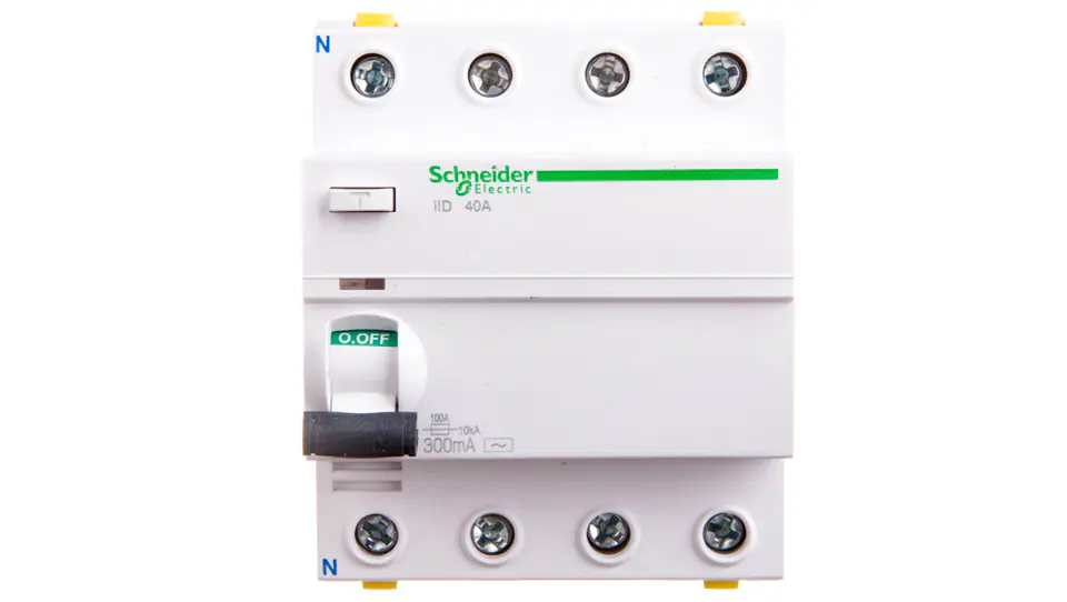 Residual current circuit breaker 4P 40A 0,3A type AC iID A9Z14440 ...