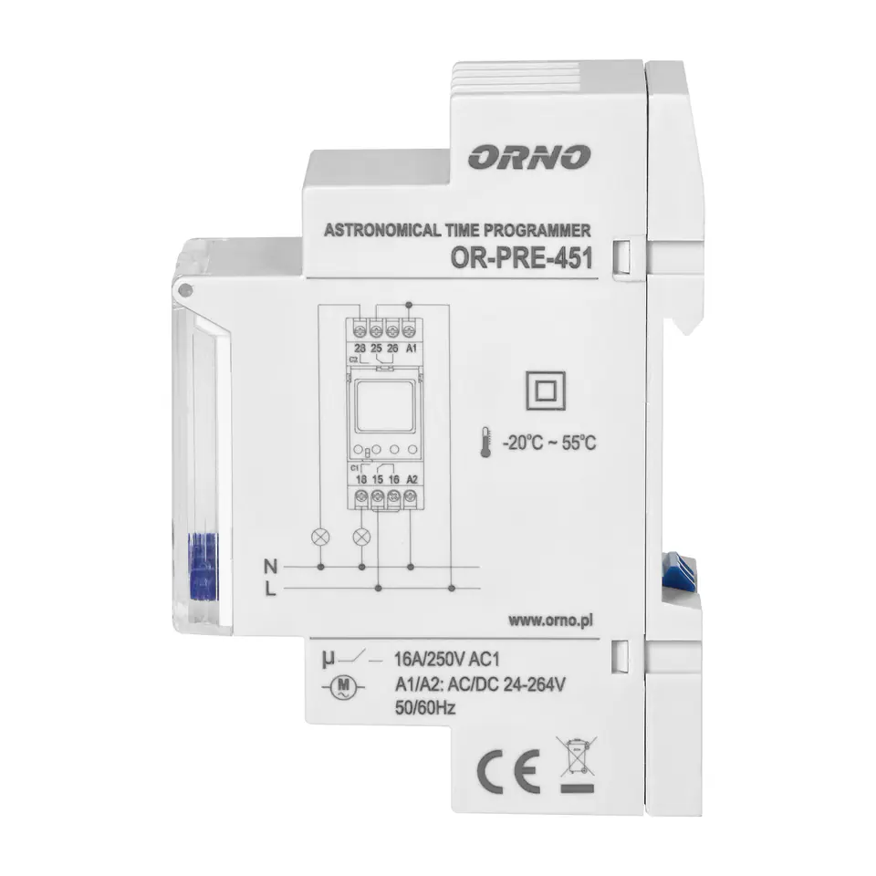 Elektroniczny programator czasowy, 100 programów, 3 języki menu, 2 wyjśćia przekaźnikowe 16A ...