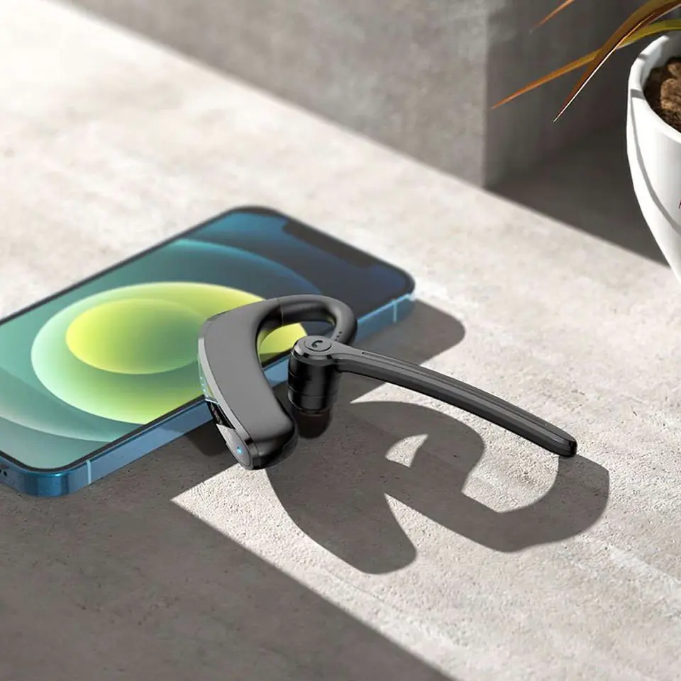 Zestaw słuchawkowy słuchawka Bluetooth 5.1 bezprzewodowa do rozmów dla kierowcy BT do 10m czarny ...