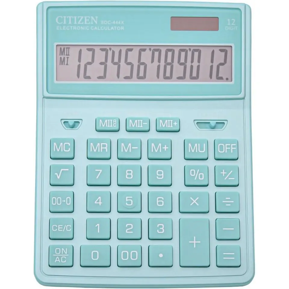 CITIZEN CALCULATOR SDC-444XRGNE OFFICE 12-DIGIT, 199X153MM, MINT ...